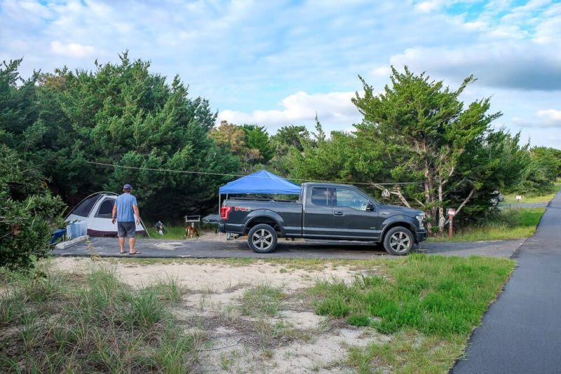 Camping at the Frisco Campground in the Outer Banks