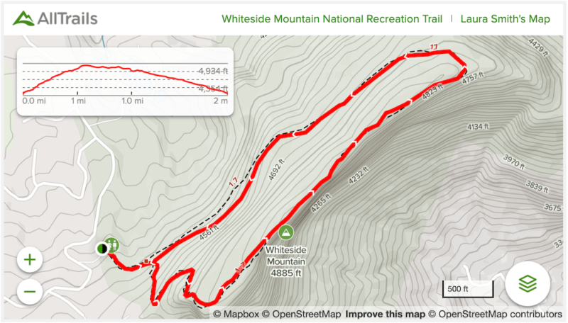 Hiking Whiteside Mountain near Highlands, NC [Trail Guide]
